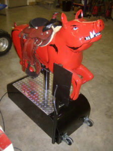 Coin Operated Red Pig Ride BITW Retro Vintage Machines
